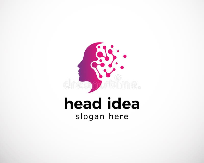 Head Idea Logo Creative Idea Technology Digital Design Symbol Stock ...