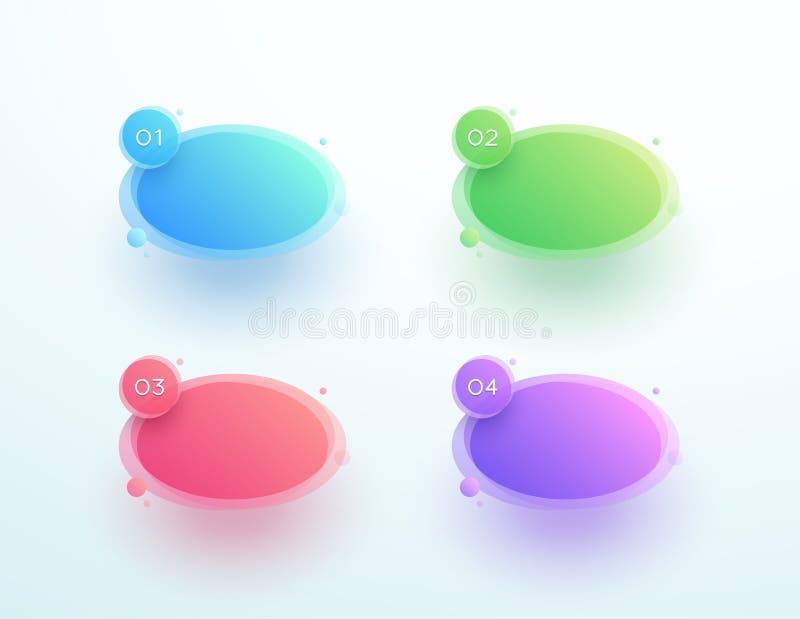 Numbered Abstract Colorful Circle Text Boxes 1 To 12 Vector Stock ...