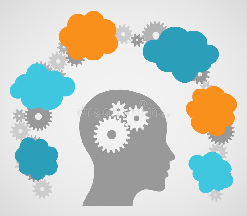 Head Ideas Cogs stock vector. Illustration of blue, develop - 52853430