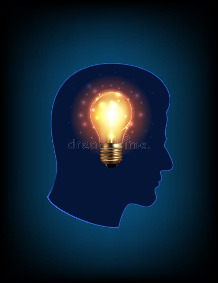Head, Intelligence, Smart and Light Bulbs Stock Vector - Illustration ...