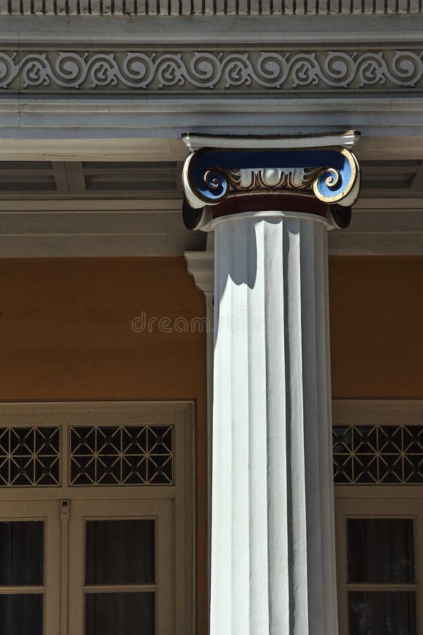 Head Ionic Columns Achilleon Palace Stock Image - Image of volute, stem ...