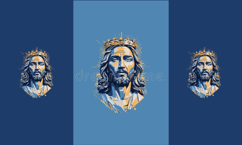 Head Jesus Vector Illustration Flat Design Stock Vector - Illustration ...
