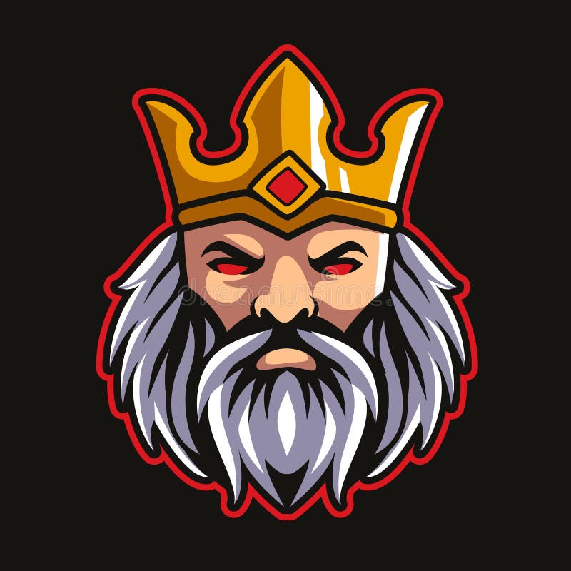 Head King Mascot Logo Gaming Illustration Mascot Logo Concept Stock ...