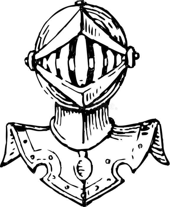 Head of a knight in armor stock vector. Illustration of middle - 28141142