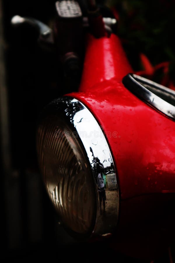 Head Lamp Classic Motorcycle Stock Photo - Image of design, lamp: 199350290