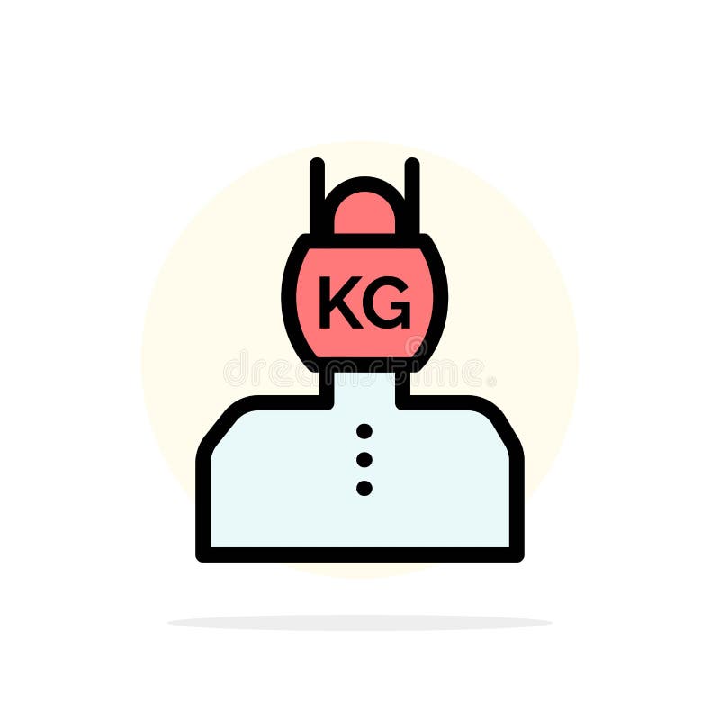 Head, Life, Problem, Stress, Weight Abstract Circle Background Flat ...