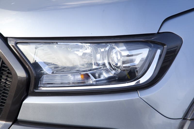 Head Light of the Pick Up Truck Stock Photo - Image of high, front ...