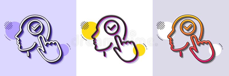 Head Line Icon. Select User Sign. Halftone Dotted Pattern. Vector Stock ...