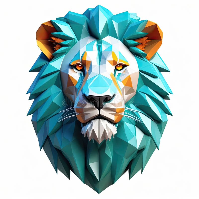 Multi Colored Lion Head Stock Illustrations – 630 Multi Colored Lion ...