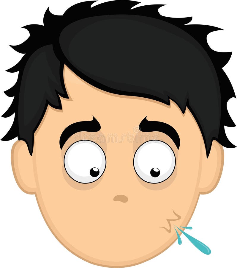 Head man cartoon spitting stock vector. Illustration of vector - 322325159
