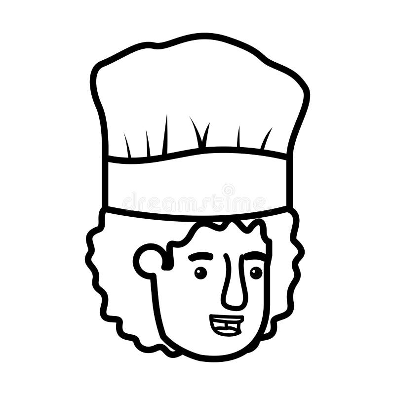 Head of Man Cook Avatar Character Stock Vector - Illustration of ...