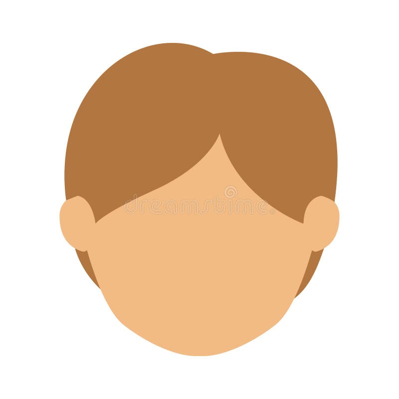 Head Man with Light Hair without Face Stock Vector - Illustration of ...