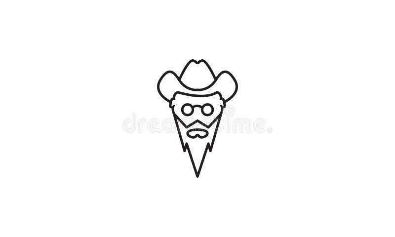 Long Beard Logo Stock Illustrations – 893 Long Beard Logo Stock ...