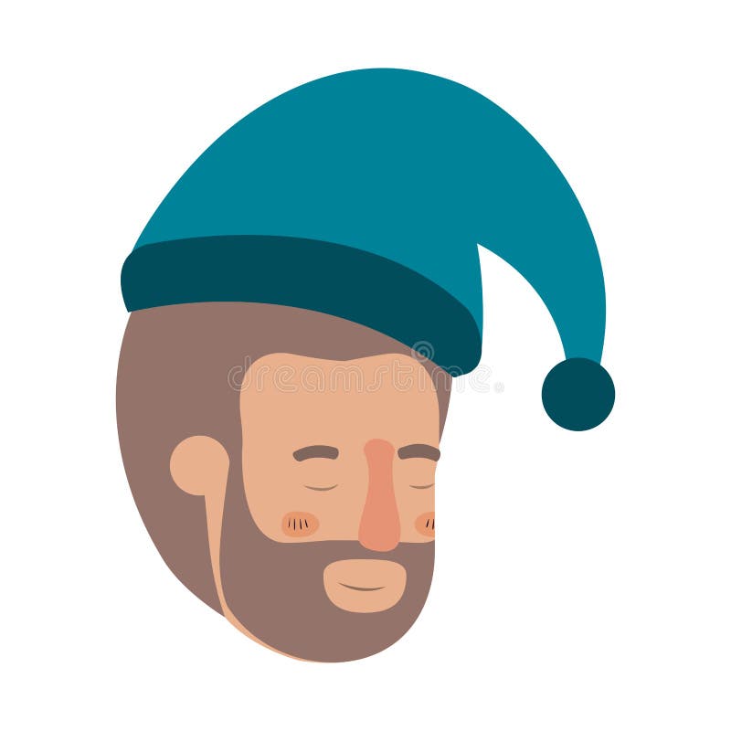 Head of Man Sleeping Avatar Character Stock Vector - Illustration of ...