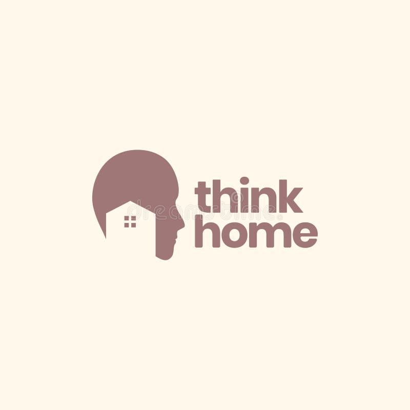 Head Man Think Home House Mind Ideas Logo Design Icon Vector ...