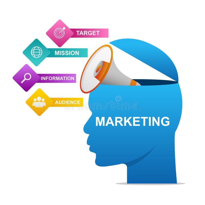 Head of Marketing Vector Illustration Stock Vector - Illustration of ...