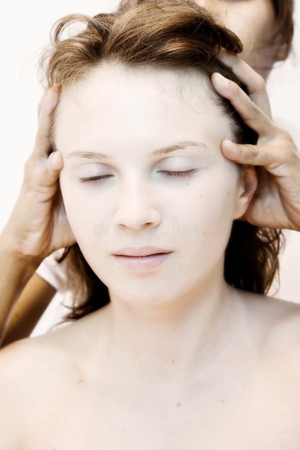 Head massage stock image. Image of clean, facial, depression - 795017