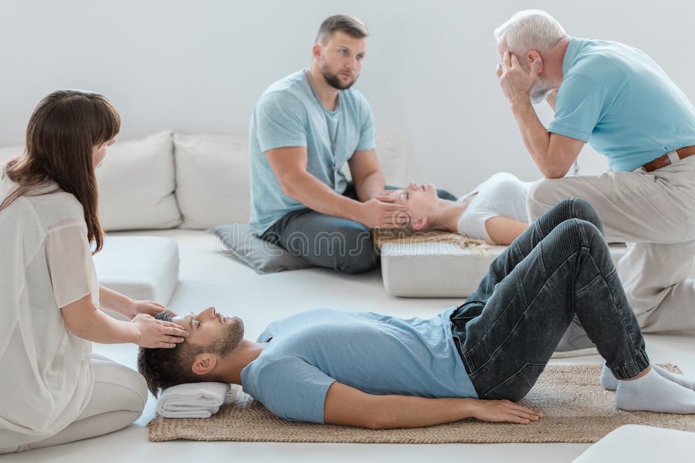 Head massage techniques stock photo. Image of learning - 189712052