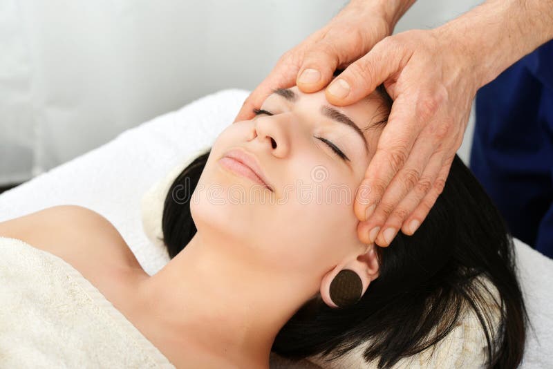 Head massage stock image. Image of care, happy, lady - 68424003