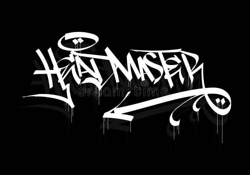 HEAD MASTER Word Graffiti Tag Style Stock Vector - Illustration of logo ...