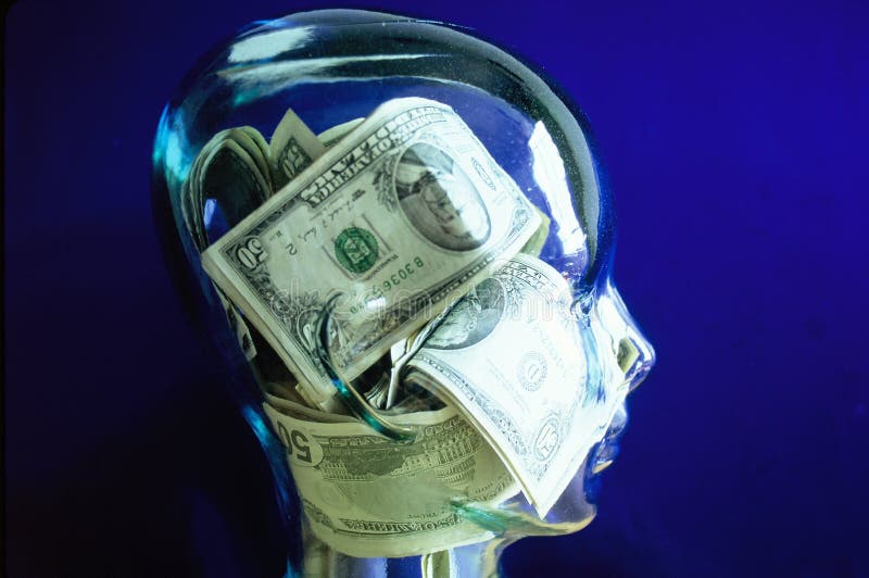Head With Money Inside Picture. Image: 8807098