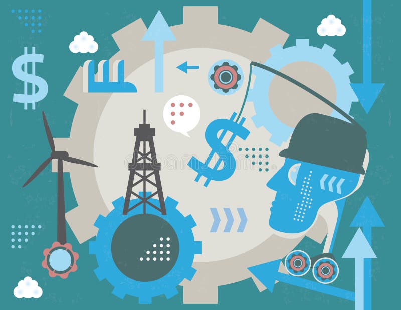 Head and money in loop stock vector. Illustration of head - 89912575