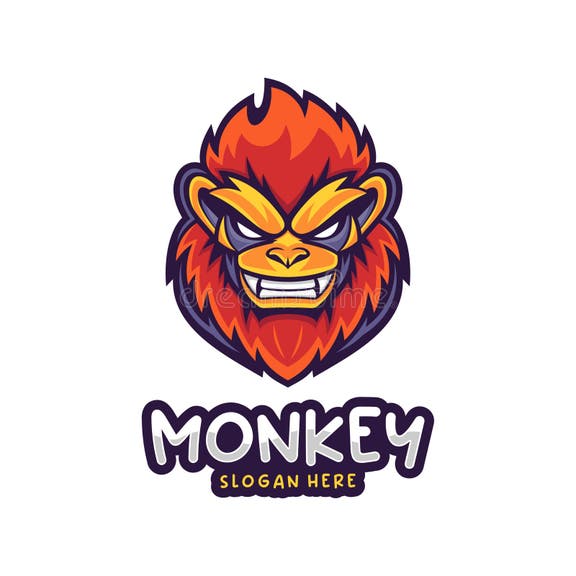 Head Monkey Mascot Logo Design Concept Vector. Creative Monkey Logo Design Template Stock Vector ...