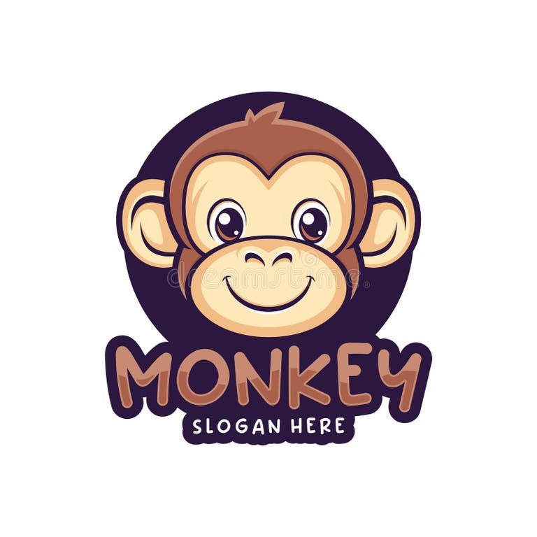 Head Monkey Mascot Logo Design Concept Vector. Creative Monkey Logo ...