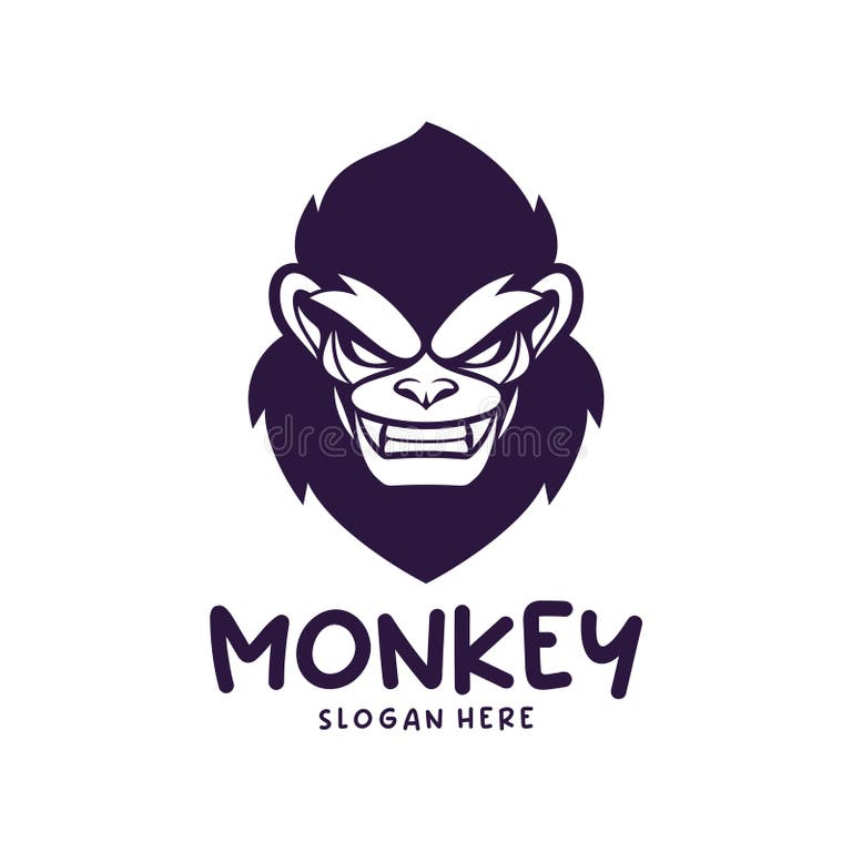 Head Monkey Mascot Logo Design Concept Vector. Creative Monkey Logo Design Template Stock Vector ...