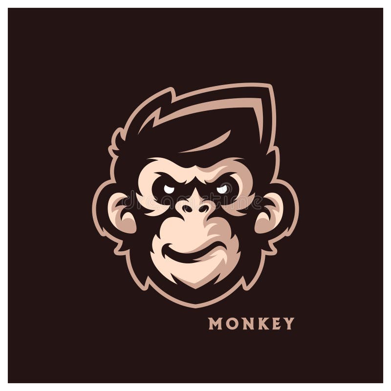 Head Monkey Mascot Logo Template Vector. Creative Monkey Logo Vector Stock Vector - Illustration ...