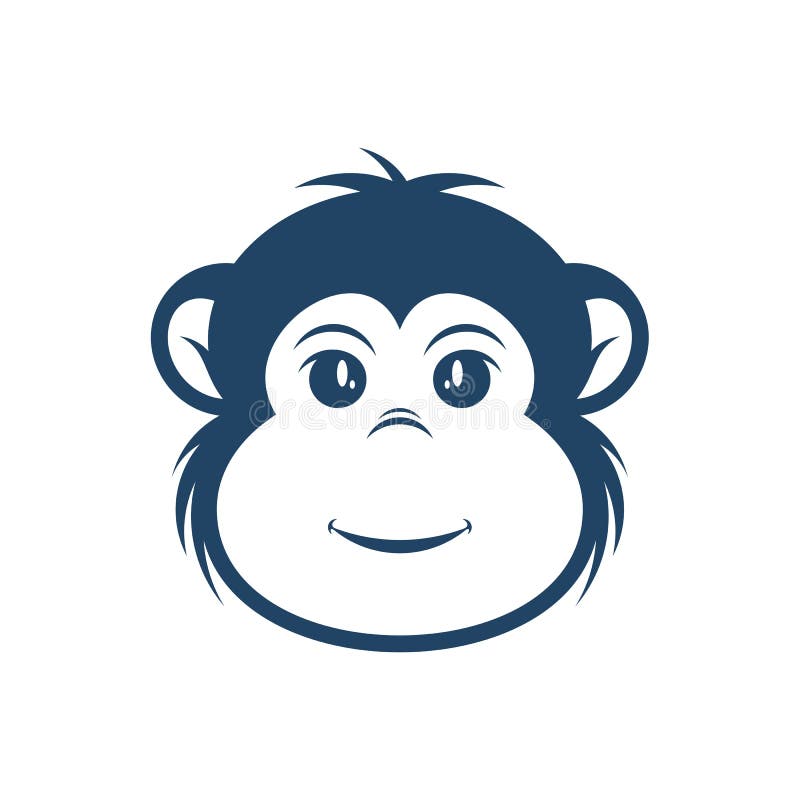Head Monkey Vector Illustration. Head Monkey Logo Design Concept ...