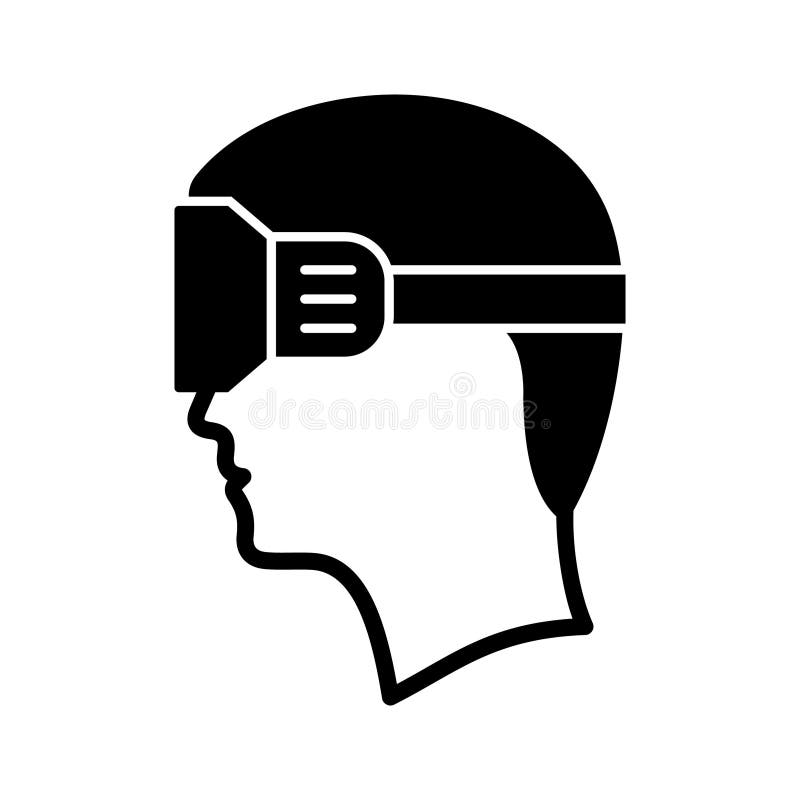 Head Mounted Display Flat Inside Vector Icon Which Can Easily Modify or ...