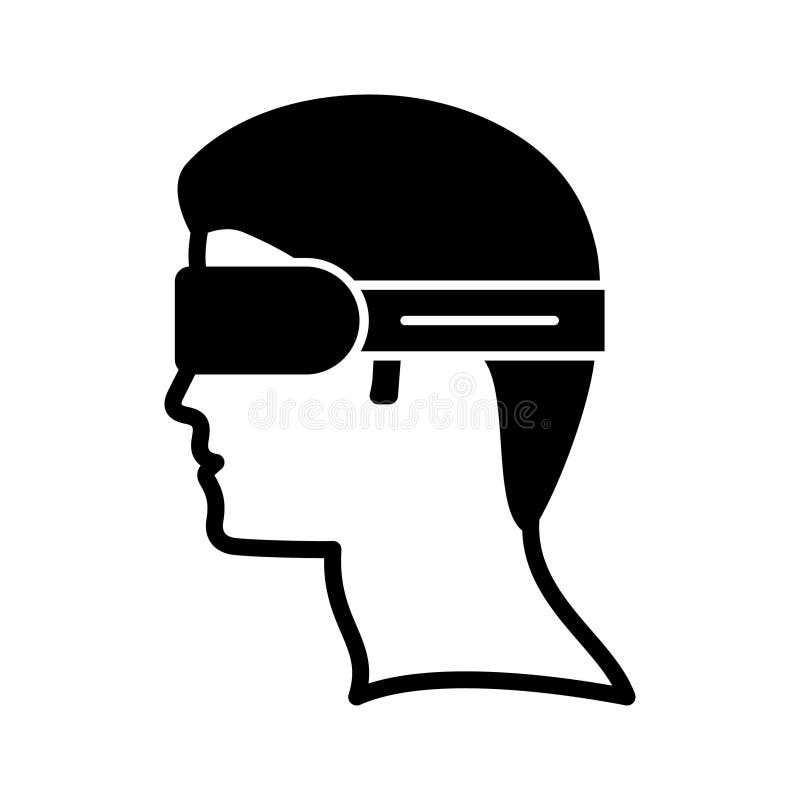 Head Mounted Display Flat Inside Vector Icon Which Can Easily Modify or ...