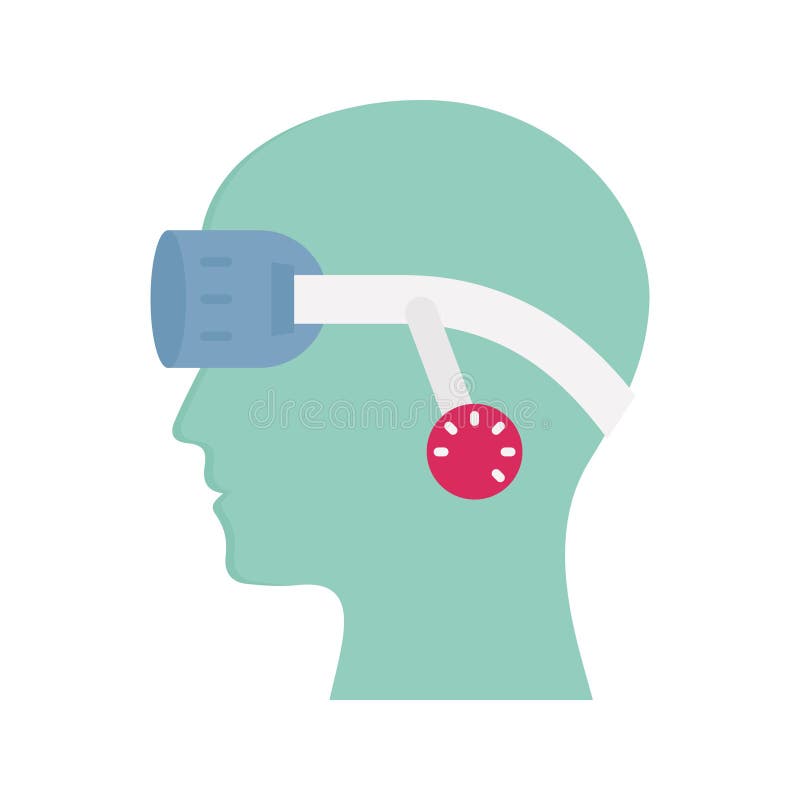 Head Mounted Display Flat Inside Vector Icon Which Can Easily Modify or ...