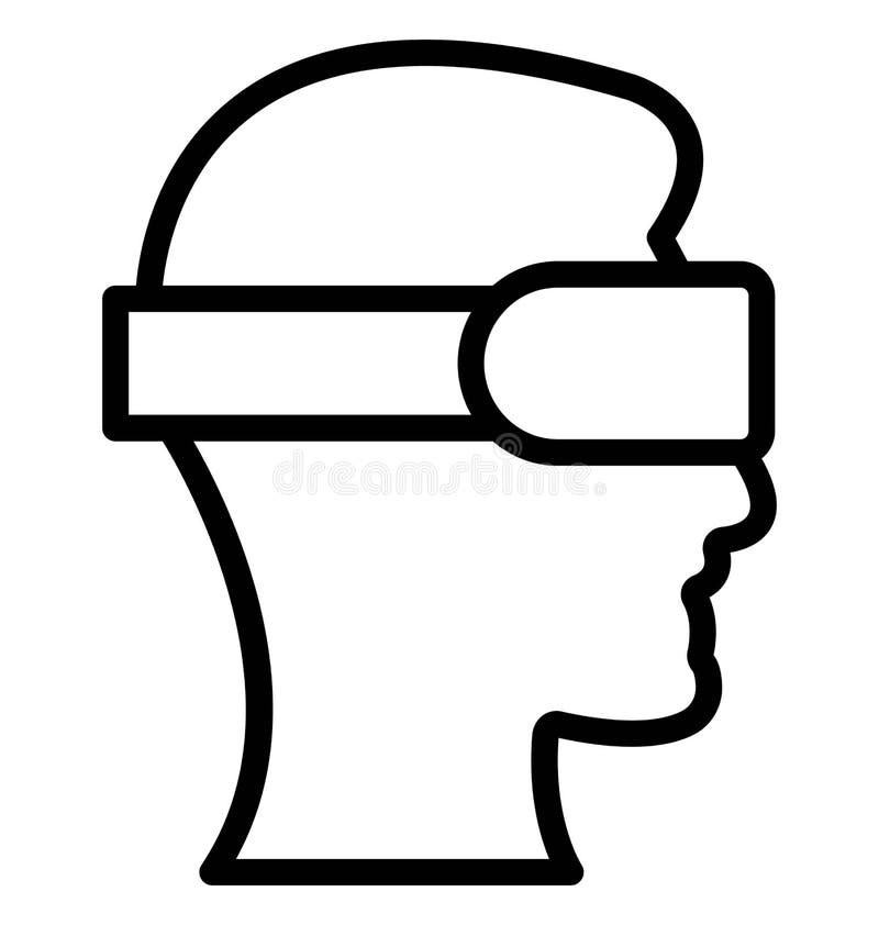 Head Mounted Display Isolated Vector Icon Which Can Easily Modify or ...
