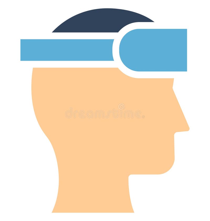 Head Mounted Display Isolated Vector Icon Which Can Easily Modify or ...
