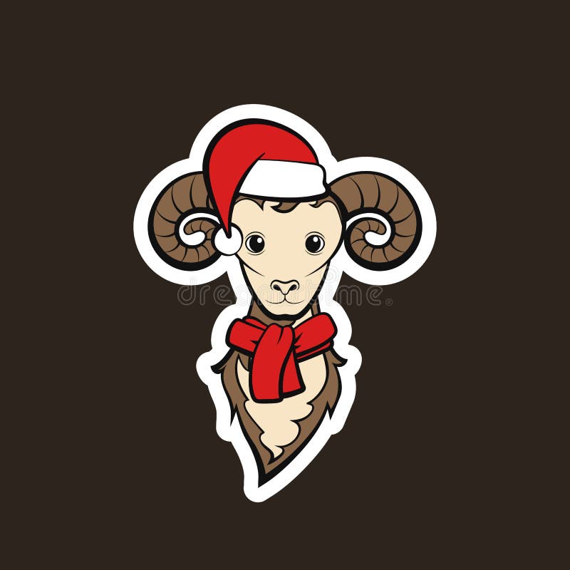 Head of a mutton. stock vector. Illustration of portrait - 136571217