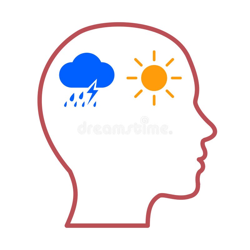 Head with Negative and Positive Emotions Symbols - Vector Stock ... Head with Negative and Positive Emotions Symbols - Vector Stock ...