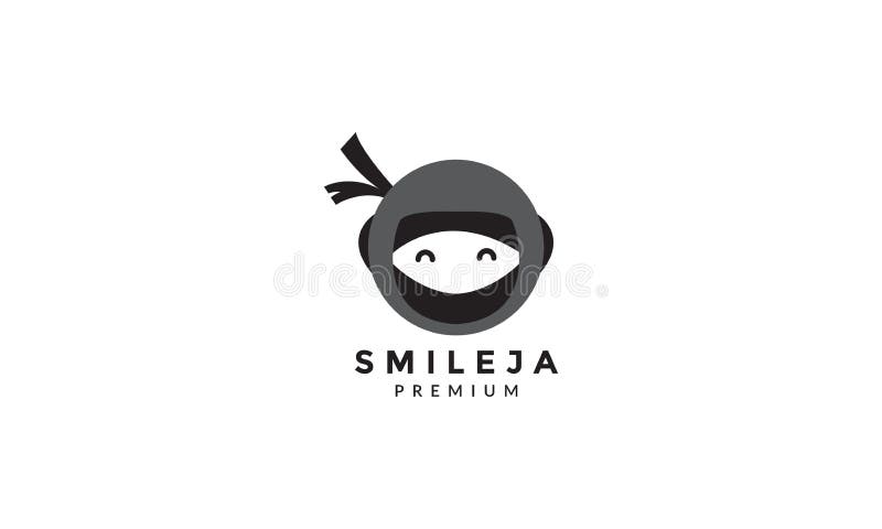 Head Ninja Kids Smile Logo Vector Icon Illustration Stock Vector ...