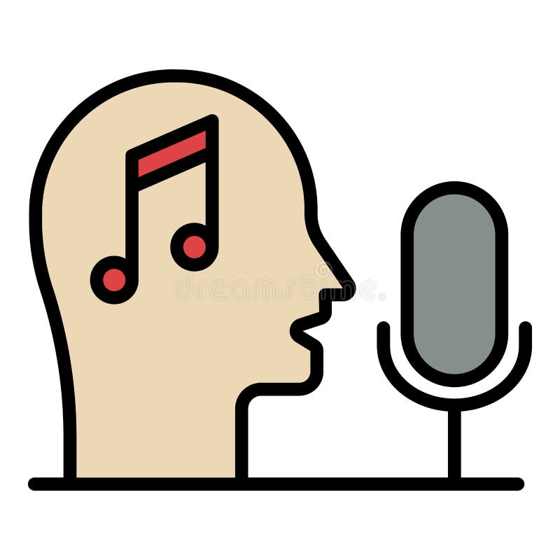 Head Note Microphone Icon Color Outline Vector Stock Vector ...