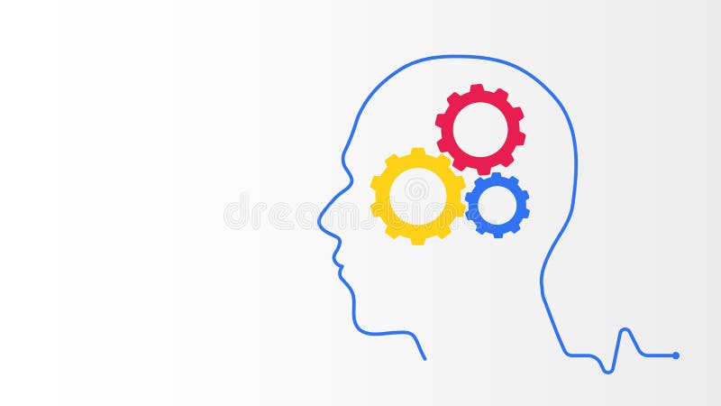 Line Drawing Icon Person Thinking Gears Stock Illustrations – 10 Line ...