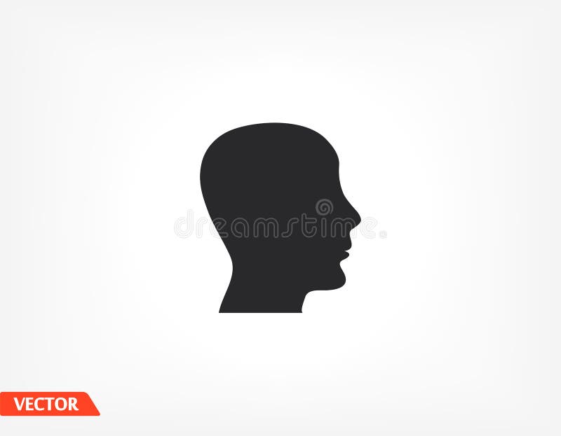 Head Outline Icon Isolated on Background. Head Symbol for Website ...