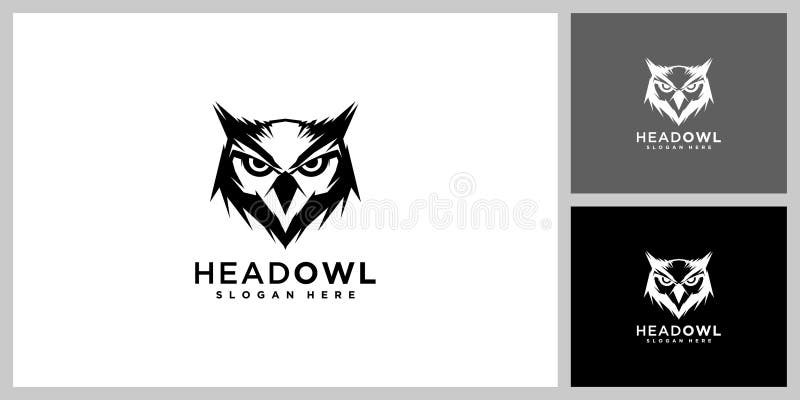 Head Owl Eyes Logo Vector Design Template Stock Illustration ...