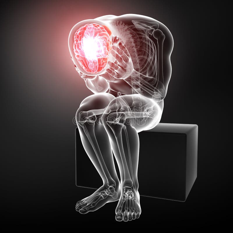 Head pain in male stock illustration. Illustration of mouth - 27154690