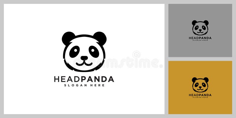 Head Panda Vector Logo Design Stock Vector - Illustration of design ...