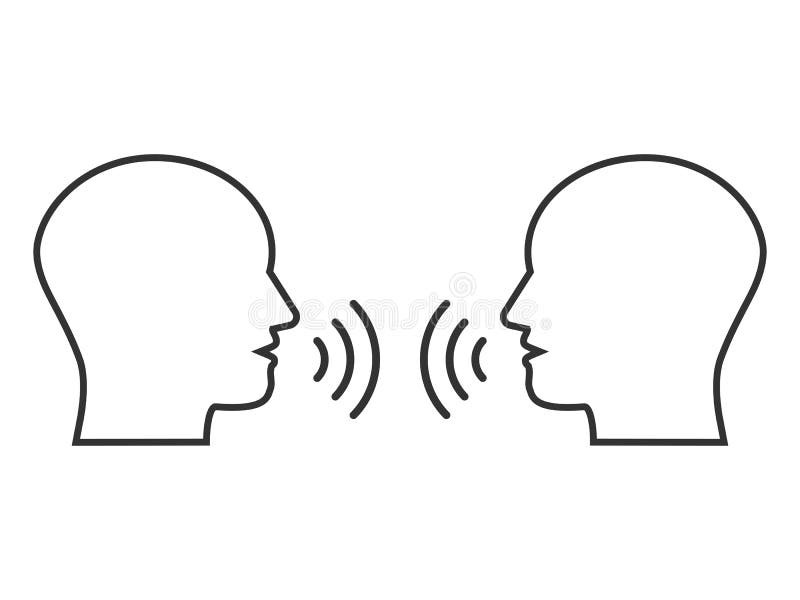 Head, People, Listen and Speak Icon. Vector Illustration, Flat Design ...