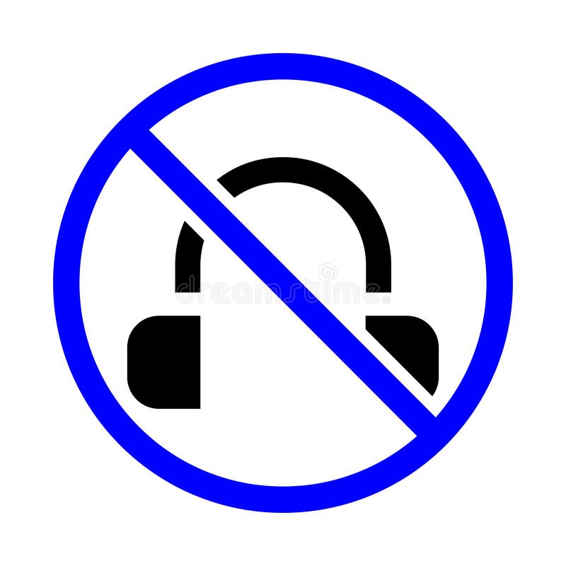 Head Phone Restriction Icon Stock Vector - Illustration of restriction ...