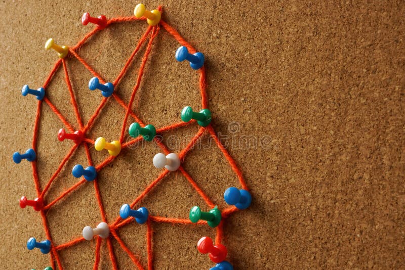 Head from Pins and Strings. Thinking and Psychology Concept Stock Photo ...