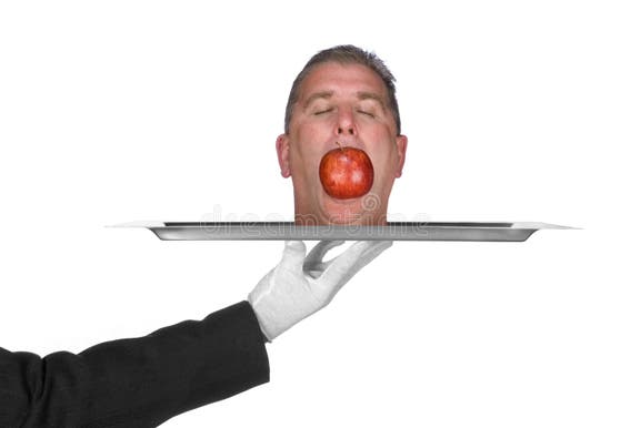 Head on a platter stock image. Image of main, background - 12421371