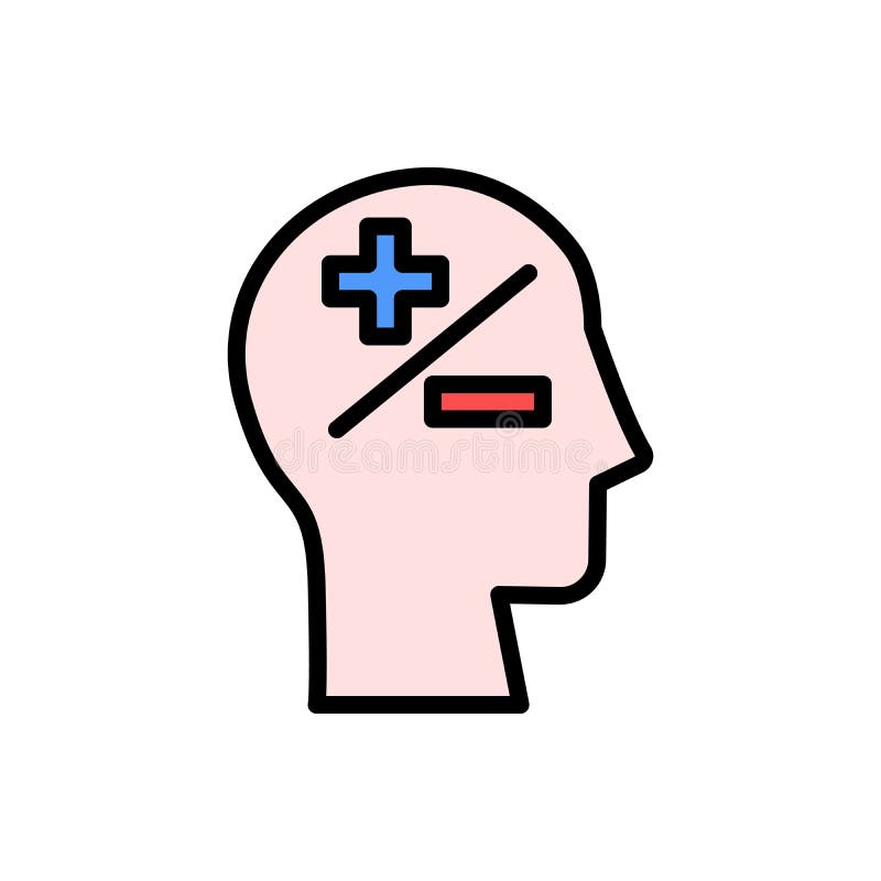 Head Plus Minus Icon. Simple Color with Outline Vector Elements of ...